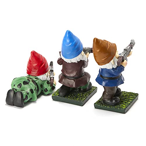 Military Soldier Garden Gnomes | Set of 3 | Gnome Army Combat Soldier ...