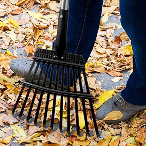 Adjustable Lightweight Garden Leaf Rake 34-55" - Easy Carry