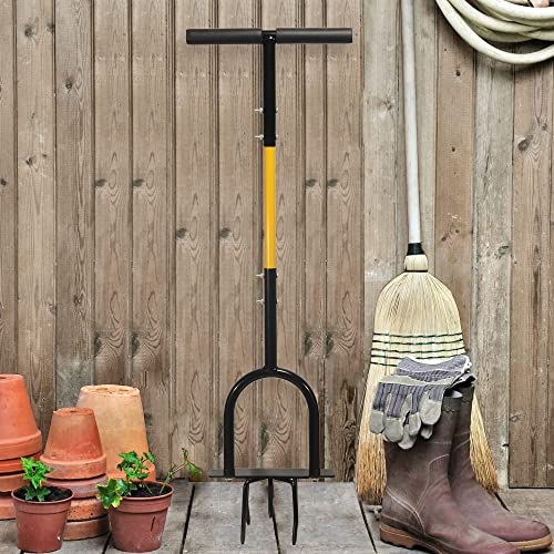 LARNORJE Manual Twist Tiller - Garden Claw Cultivator with Long Handle ...