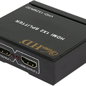 ViewHD 2 Port 1x2 Powered HDMI 1 in 2 Out Mini Splitter for 1080P & 3D ...