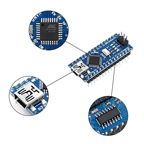 LAFVIN Nano V3.0 ATmega328P Board - 3-Pack + Cables