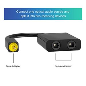 VCELINK Optical Audio Splitter | 1 In 2 Out Toslink