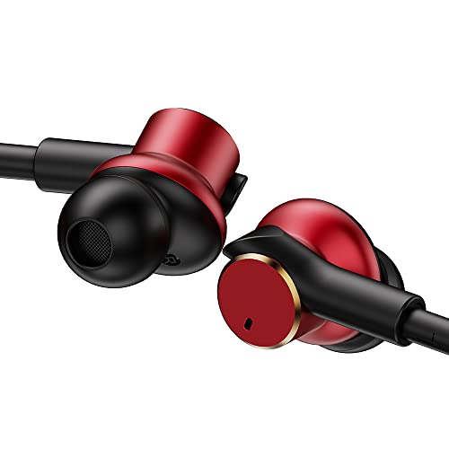 BACKWIN Wired Earbuds Dual-Drive Iron Ring in-Ear Headphones with mic ...