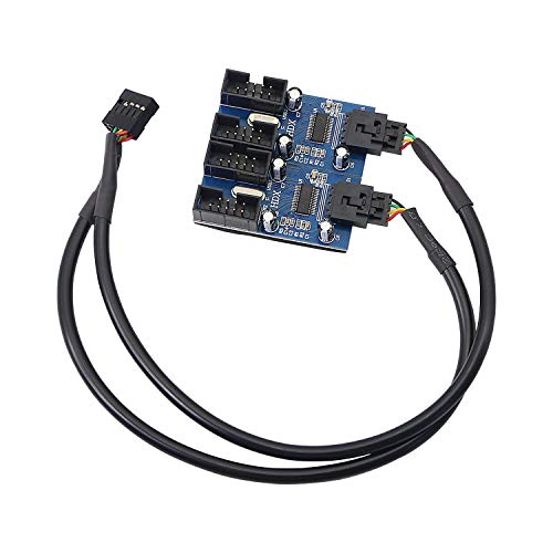 Motherboard USB 9 Pin Header Hub Male 1 to 2/4 Female USB 2.0 Splitter ...