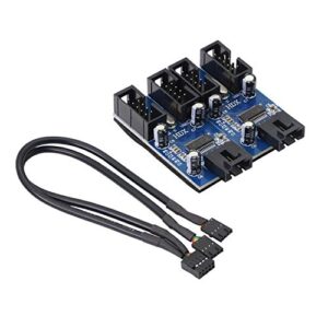 Motherboard USB 9 Pin Header Hub Male 1 to 2/4 Female USB 2.0 Splitter ...