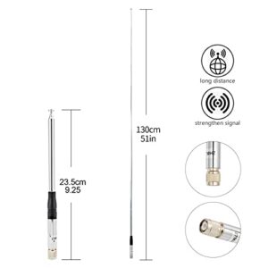 UAYESOK Telescopic 27MHz CB Antenna TNC Connector Upgrade for President ...