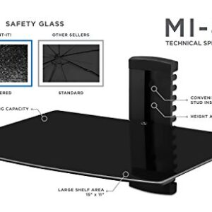 Mount-It! Floating Wall Shelf for AV Components & Players