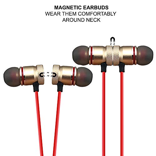 Acuvar Wireless Magnetic Rechargeable Ear Buds, in line mic, Volume ...