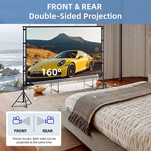 Projector Screen and Stand,Towond 120 inch Outdoor Projection Screen ...