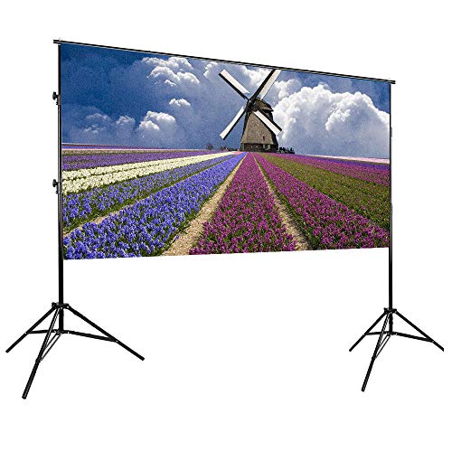 Projector Screen Stand for Indoor and Outdoor Projector Movies Screen ...