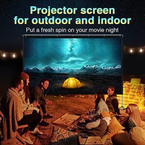[Upgraded] MOOKA Family Projector Screen and Stand, 100- inch Projector ...