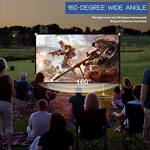 Projector Screen and Stand 150 inch 16:9 HD 4K Large Outdoor Projector ...