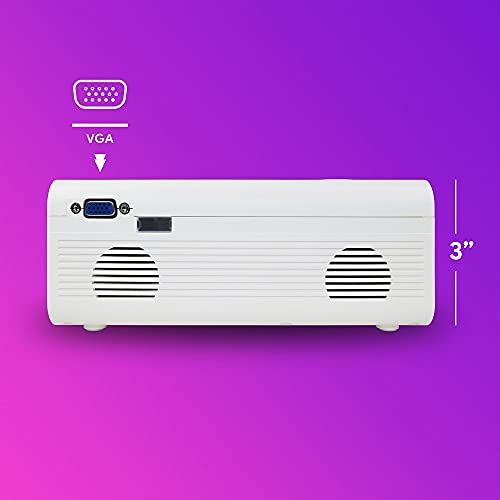 Ematic EPJ590WH Portable Projector 800 x 480 Native Resolution Support ...