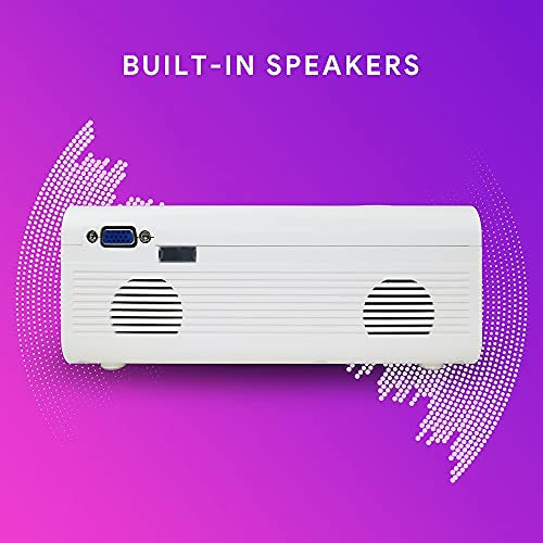 Ematic EPJ590WH Portable Projector 800 x 480 Native Resolution Support ...