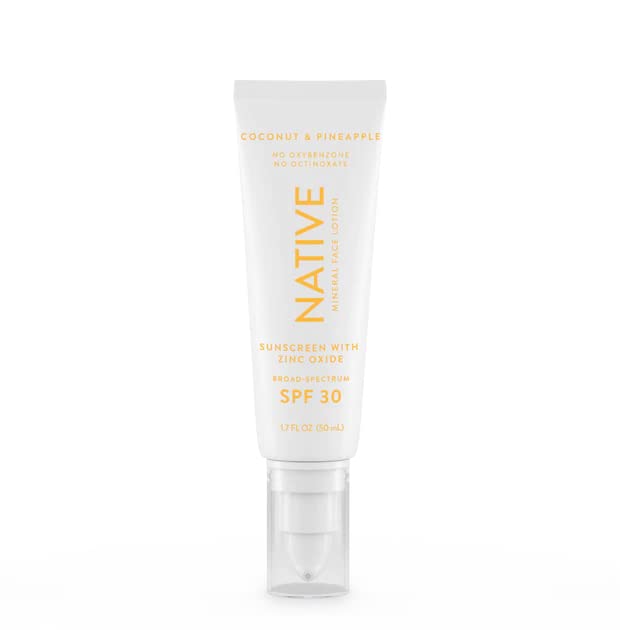 Native Coconut & Pineapple Mineral Face Sunscreen Lotion - SPF 30 - 1.7 ...