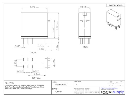 Omron G2R-2-SND DC24(S) General Purpose Relay, LED Indicator and Diode ...