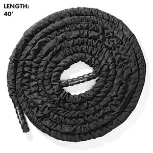 Philosophy Gym 40 Foot Exercise Battle Rope 2 Inch Diameter with Cover ...