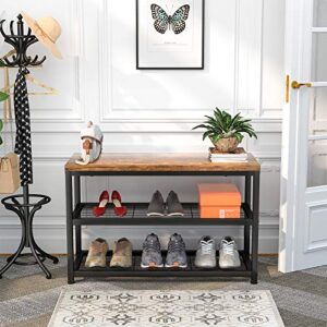 Homfio Shoe Rack, 3 Tier Shoe Rack Bench, Industrial Shoe Storage ...