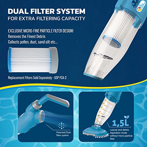 U.S. Pool Supply Octopus Handheld Pool Vacuum Cleaner - Cordless ...