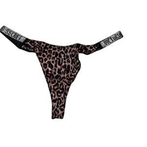 Victoria's Secret Very Sexy Rhinestones Bombshell Shine Strap Thong Panty Color Leopard Size X ...