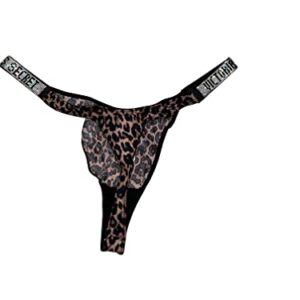 Victoria's Secret Very Sexy Rhinestones Bombshell Shine Strap Thong Panty Color Leopard Size X ...