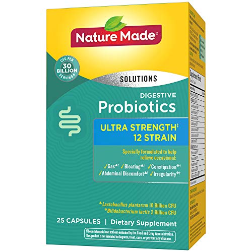 Nature Made Ultra Strength 12 Strain Digestive Probiotics, Dietary ...