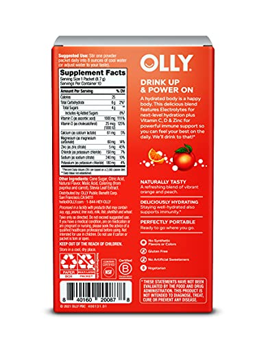 OLLY Immunity + Electrolytes Powder, Immune & Hydration Support ...