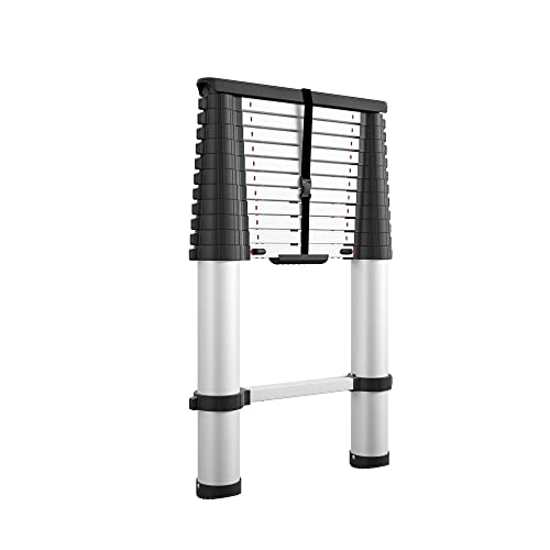 COSCO SmartClose Telescoping Aluminum Ladder with top Cap (300-lb ...