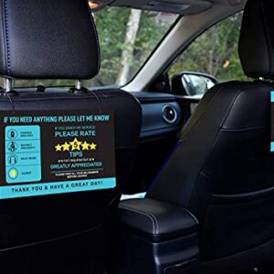 2-Pack Tips Rating Appreciated Rideshare Accessories Sign for Car Taxi ...