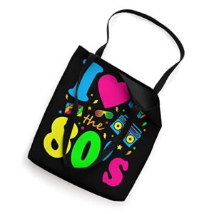 I Love The 80's Eighties Party Dress Retro Tote Bag — 🛍️ The Retail Market