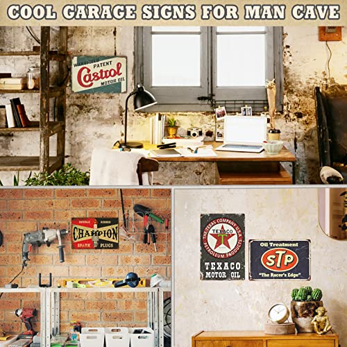 Vintage Garage Signs Room Decor 5PCS, PVC Made Waterproof Garage Decor ...