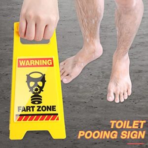 4 Pcs Poop in Progress Novelty Toilet Humour Warning Sign Toilet ...