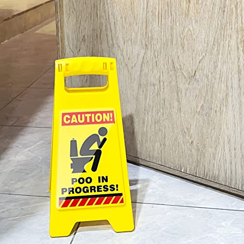 4 Pcs Poop in Progress Novelty Toilet Humour Warning Sign Toilet ...