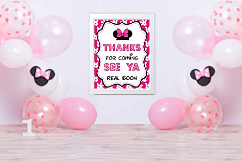 Minnie Mouse Birthday Decoration Signs | 4 Different Party Signs | 8 x ...