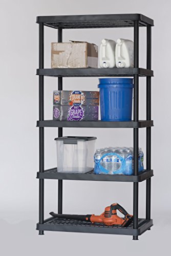 Keter Resin 5-Tier Freestanding Multipurpose Shelf Display Rack for ...