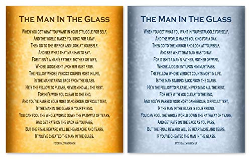 The Man in the Glass Poem by Peter Dale Wimbrow Sr Inspirational Home ...