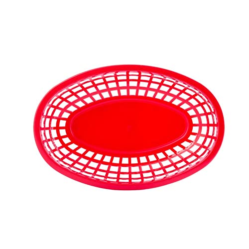 TableCraft 1074R Red 9-3/8" x 6" Oval Basket - Dozen — 🛍️ The Retail Market