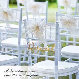 6 Pcs Reserved Signs for Wedding Chairs Reserved Chair Signs Reserved ...