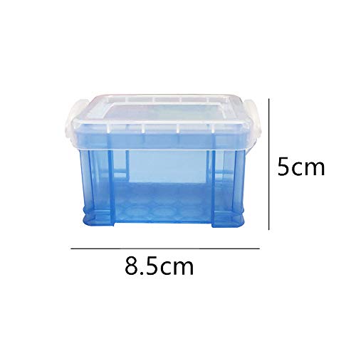 6 Pack Mini Storage Boxes Plastic Storage Box Organiser Box with Lid ...