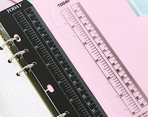 Eilova Black/Clear Plastic Measuring Today Ruler Quick Page Finder Page ...