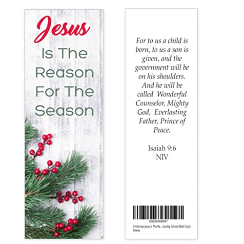 Christmas Jesus is The Reason for The Season Bookmarks 100 Count Bulk ...