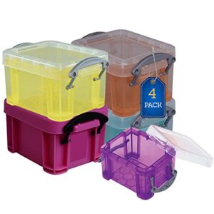 1InTheOffice Plastic Storage Bin, Stackable Mini Storage Containers ...