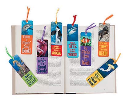Fun Express 48 Realistic Ocean Animals Kids Bookmarks Under Sea Ocean ...