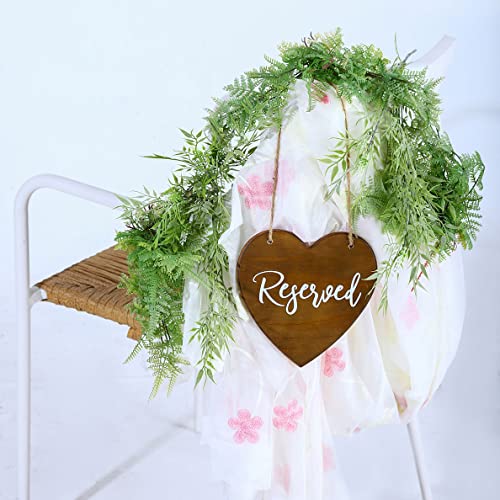 BAYSBAI Hanging Reserved Signs Pack of 4, Heart-Shaped Wooden Reserved ...