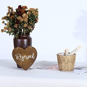 BAYSBAI Hanging Reserved Signs Pack of 4, Heart-Shaped Wooden Reserved ...