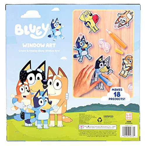 Bluey Window Art Suncatchers Kit for Kids to Paint, Great at-Home Kids ...