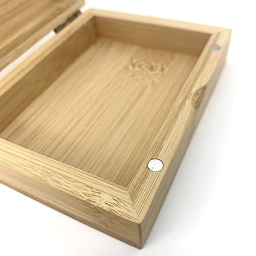 Bamboo Cards Storage Box, Wooden playing cards case with magnetic Lid ...