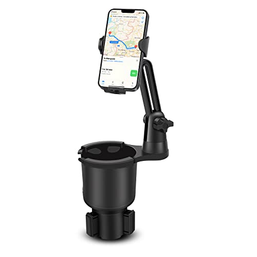 Cup Holder Phone Mount, Car Cup Holder Expander Adapter with Offset ...