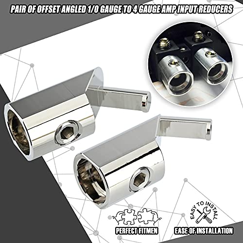 BILLFARO 2Pcs 1/0 Gauge to 4 Gauge Input Wire Gauge Reducer,Offset ...