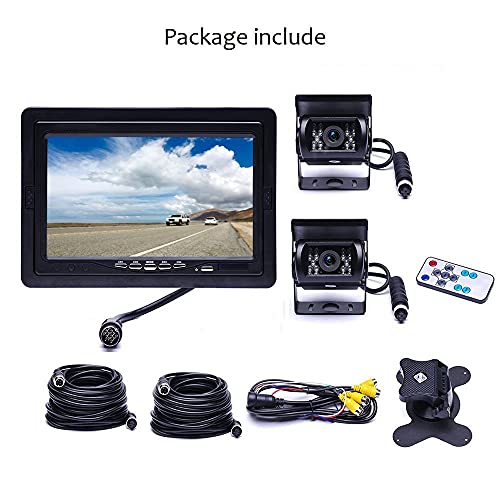 Camecho Vehicle Backup Camera 4 Split Monitor Front View Rear View ...
